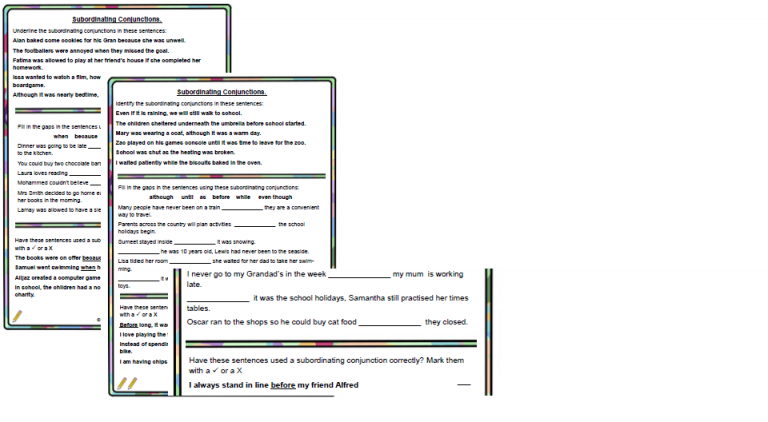 Lower KS2 Conjunctions Bundle - Resourcefully