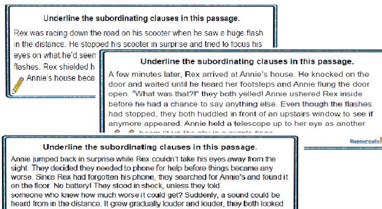 Subordinate Clauses Bundle – Years 3 and 4 - Resourcefully