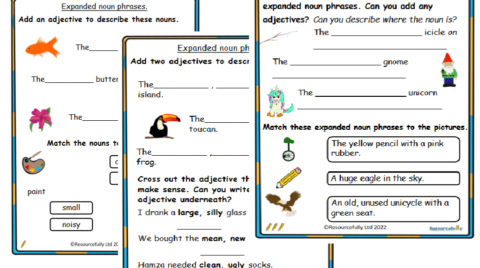 Year 2 Expanded Noun Phrases Bundle Resourcefully Year 2 Expanded Noun Phrases Bundle Resourcefully