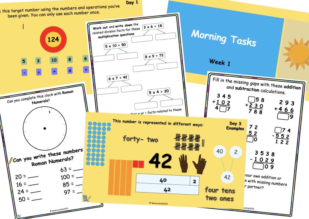 Year 5 Morning Work – Whole Year - Resourcefully