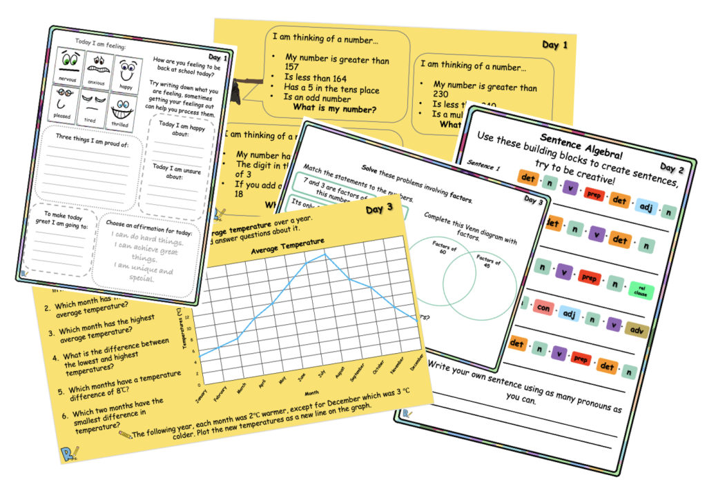 Year 5 Morning Work – Whole Year - Resourcefully