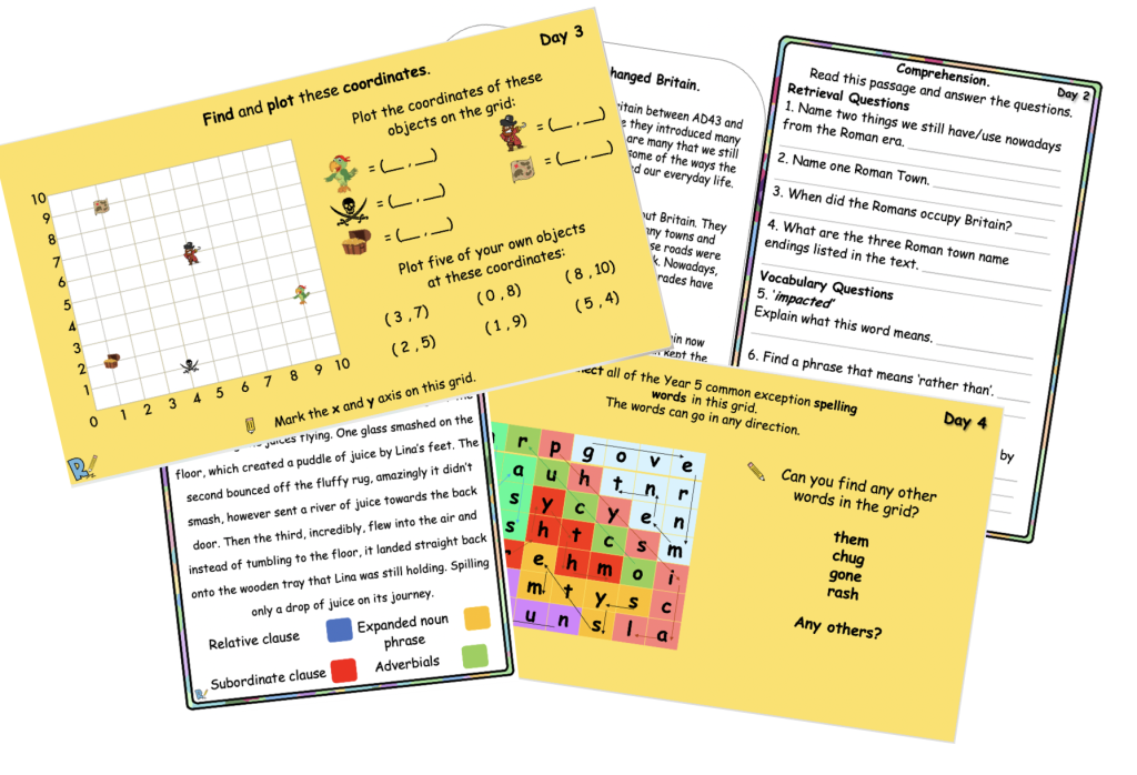 Year 5 Morning Work – Whole Year - Resourcefully